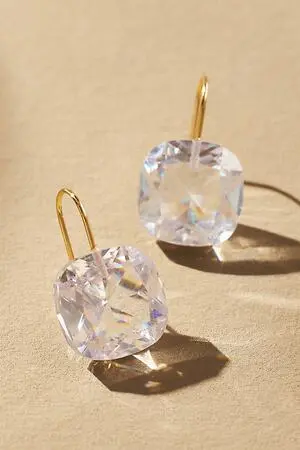 Anthropologie Floating Crystal Earrings Clear