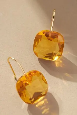 Anthropologie Floating Crystal Earrings Gold