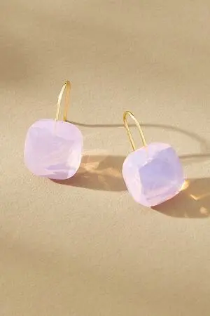 Anthropologie Floating Crystal Earrings Mauve