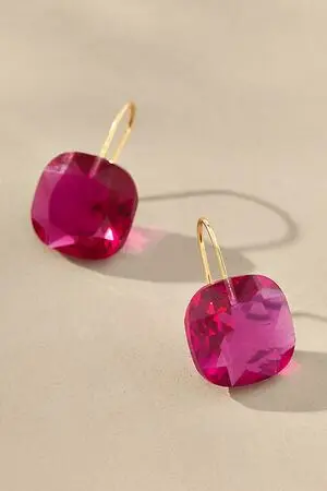 Anthropologie Floating Crystal Earrings Orchid