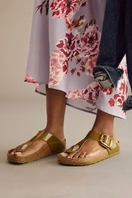 BIRKENSTOCK Birkenstock Gizeh Big Buckle High Shine Sandals Green