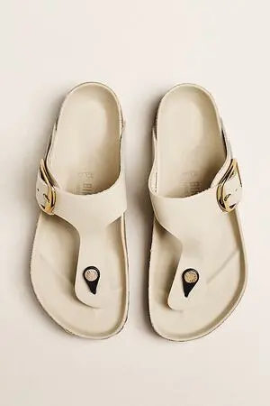 BIRKENSTOCK Gizeh Big Buckle High Shine Sandals - Oyster