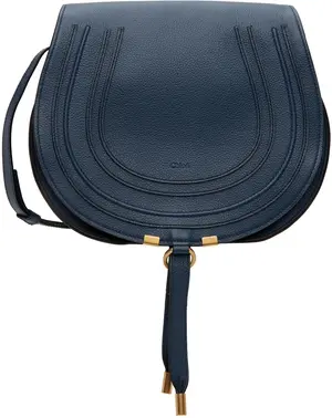 Chloé Chloé Blue Medium Marcie Saddle Bag 477 Deep Denim