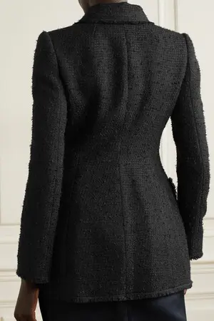 Dolce & Gabbana Button-embellished Bouclé-tweed Blazer