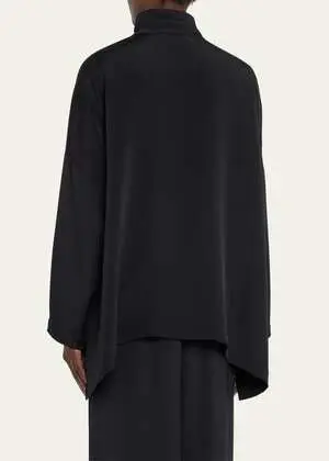 Eskandar Wide Fit Shirt - Black