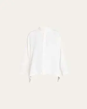 Eskandar Wide Fit Shirt - White