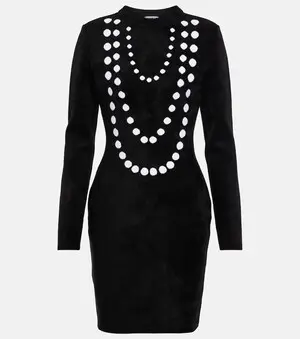Alaïa Jacquard Wool-blend Minidress