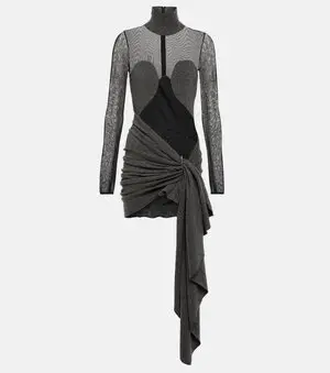 Alaïa Mesh And Wool Minidress