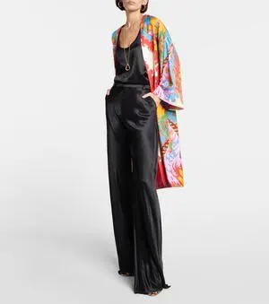 Etro Printed Silk Beach Cover-up