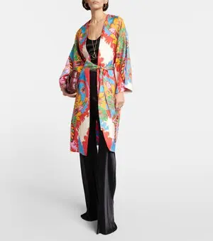 Etro Printed Silk Beach Cover-up