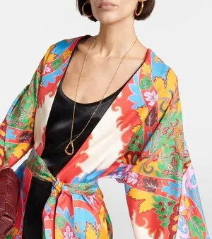 Etro Printed Silk Beach Cover-up