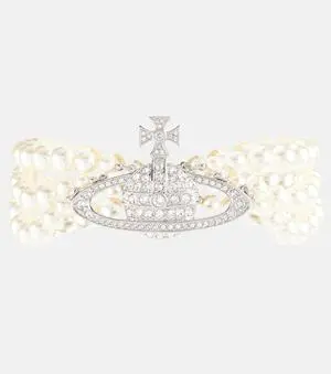 VIVIENNE WESTWOOD Embellished Choker - Silver