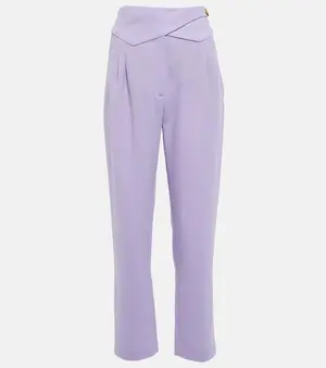 BLAZÉ MILANO Basque Straight Virgin Wool Pants - Purple