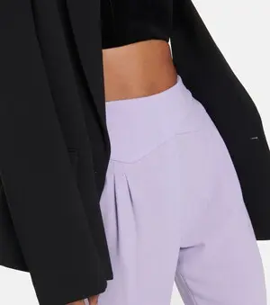 BLAZÉ MILANO Basque Straight Virgin Wool Pants - Purple