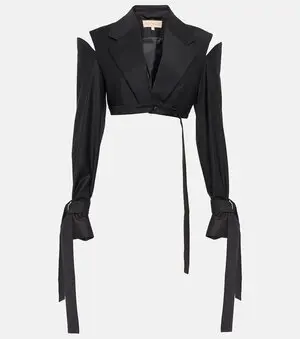 AYA MUSE Xylo Cropped Wool-blend Blazer