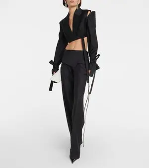 AYA MUSE Xylo Cropped Wool-blend Blazer