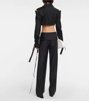 AYA MUSE Xylo Cropped Wool-blend Blazer