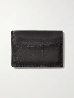 Berluti Bambou Scritto Venezia Leather Cardholder - Black