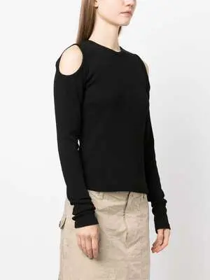 IOANA CIOLACU Cut-out Cold-shoulder Top