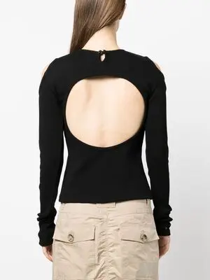 IOANA CIOLACU Cut-out Cold-shoulder Top