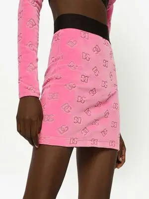 Dolce & Gabbana Flocked Miniskirt