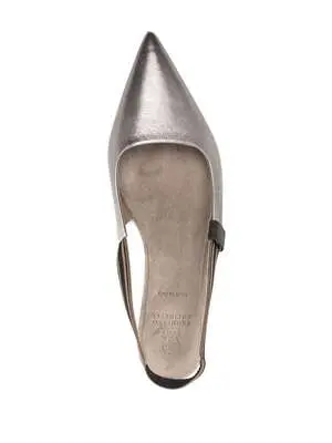 Brunello Cucinelli Pointed-toe Flat Ballerina Shoes
