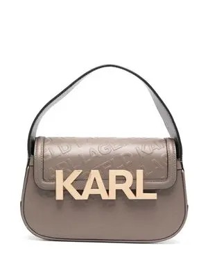 Karl Lagerfeld Logo-embossed Leather Tote Bag