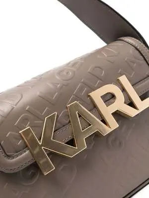 Karl Lagerfeld Logo-embossed Leather Tote Bag