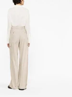 Prada Belted Wide-leg Trousers