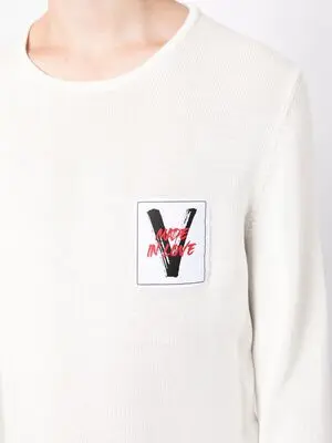 PORTS V Logo-patch Jumper - White