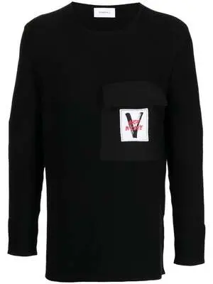 PORTS V Logo-patch Crew-neck Jumper