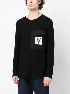 PORTS V Logo-patch Crew-neck Jumper