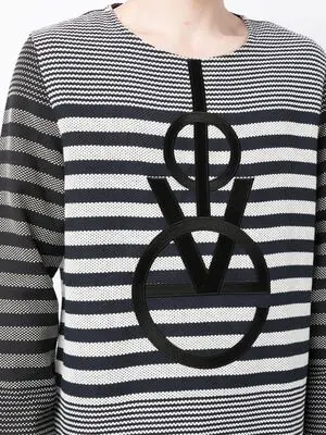 PORTS V Logo-embroidered Striped T-shirt