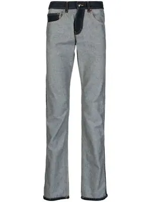 PORTS V Contrasting-panel Detail Trousers