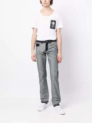 PORTS V Contrasting-panel Detail Trousers
