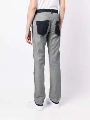 PORTS V Contrasting-panel Detail Trousers