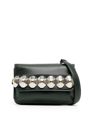 Ports 1961 Geometric Panel Leather Shoulder Bag