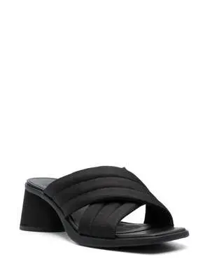 Camper Kiara 60mm Crossover-strap Sandals - Black