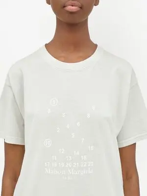 MAISON MARGIELA Numeric Logo-print T-shirt - White