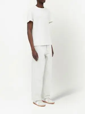 MAISON MARGIELA Numeric Logo-embroidered T-shirt - White