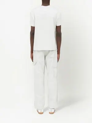 MAISON MARGIELA Numeric Logo-embroidered T-shirt - White