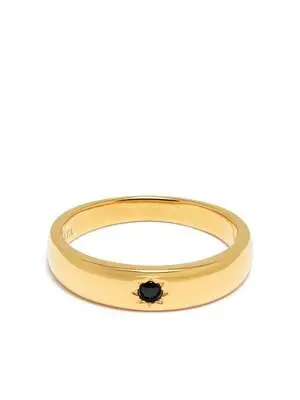 NIALAYA JEWELRY Crystal-embellished Band Ring - Gold