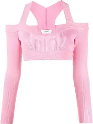 Alexander McQueen Cut-out Knit Top - Pink