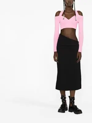 Alexander McQueen Cut-out Knit Top - Pink