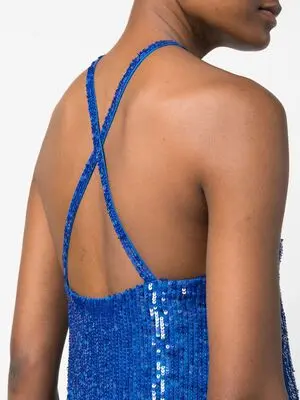 P.a.r.o.s.h Sequin-embellished Halter Mini Dress