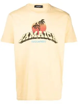 Dsquared2 Graphic-print Short-sleeve T-shirt - Yellow