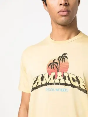 Dsquared2 Graphic-print Short-sleeve T-shirt - Yellow