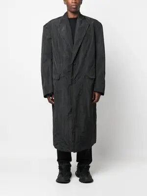 Balenciaga Prince Of Wales Check Trench Coat - Grey