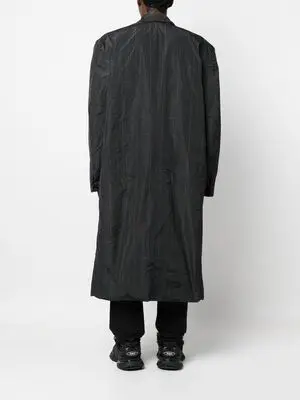 Balenciaga Prince Of Wales Check Trench Coat - Grey