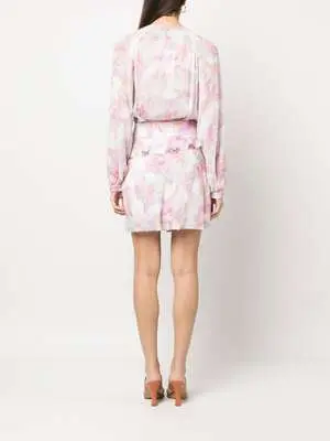 IRO PARIS Textured-finish Floral-print Dress